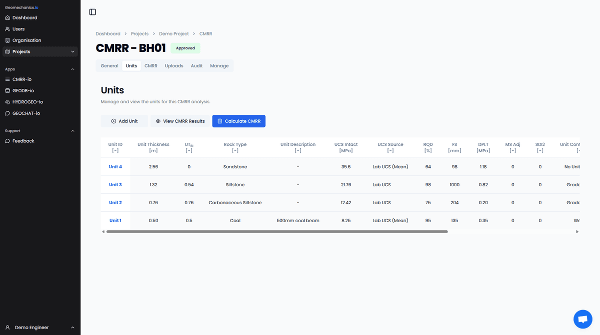 CMRR-io | Coal Mine Roof Rating